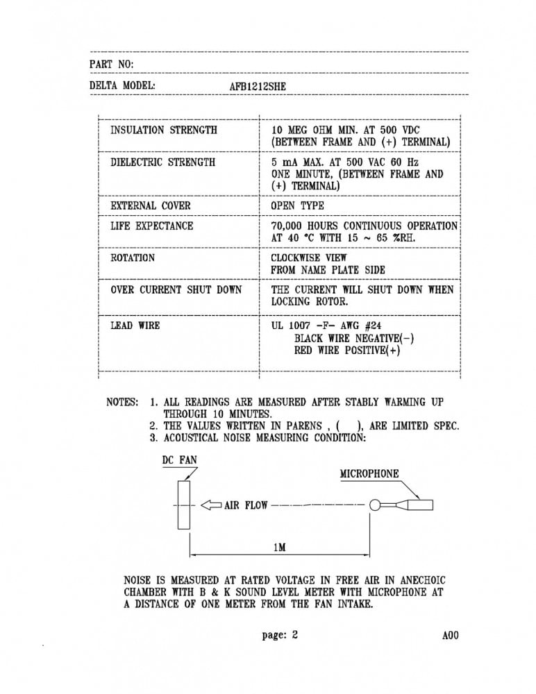 AFB1212SHE specification page 2