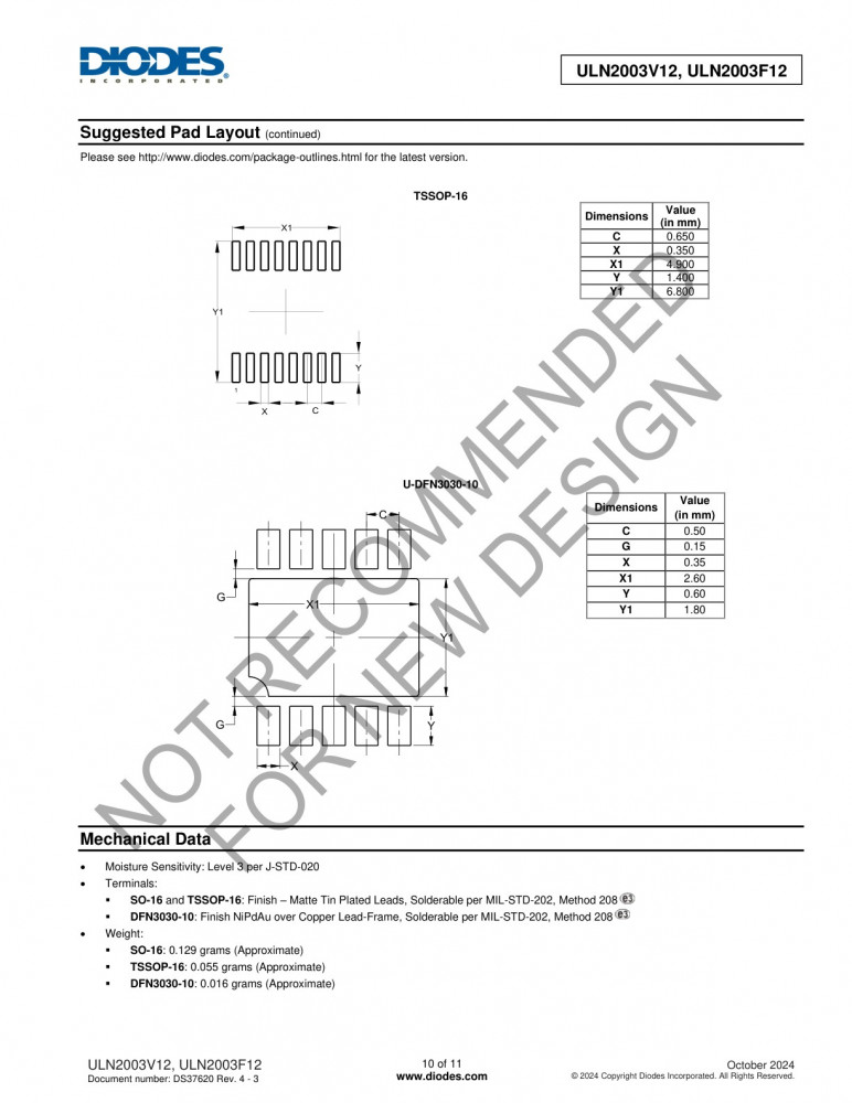 ULN2003V12S16-13 datasheet page 10