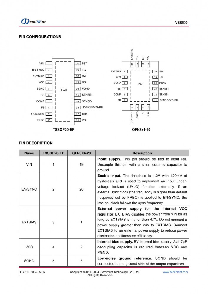 VE8600Q document preview, page 5