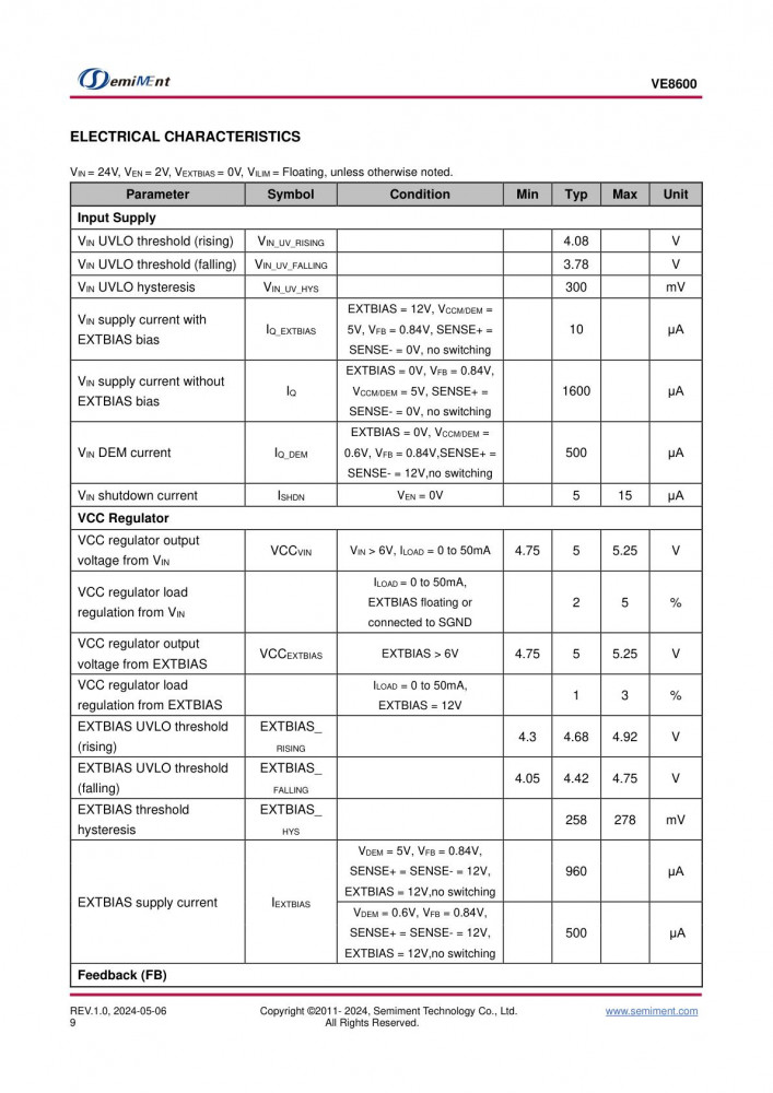 VE8600Q document preview, page 9