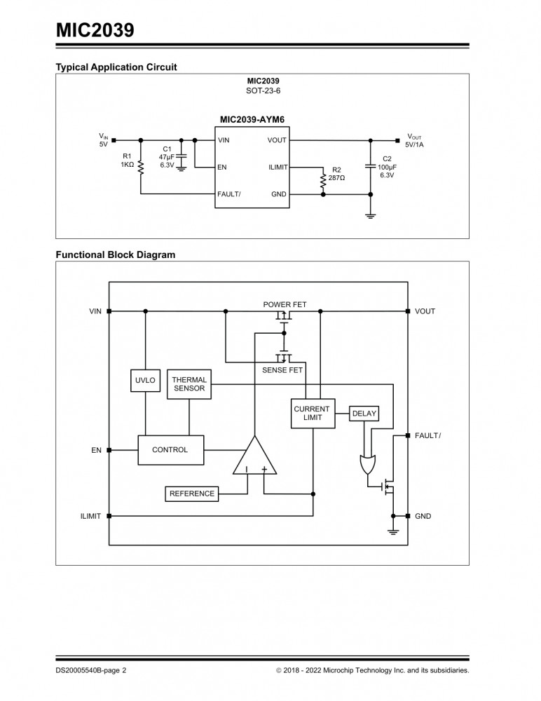 MIC2039 datasheet preview, page 2