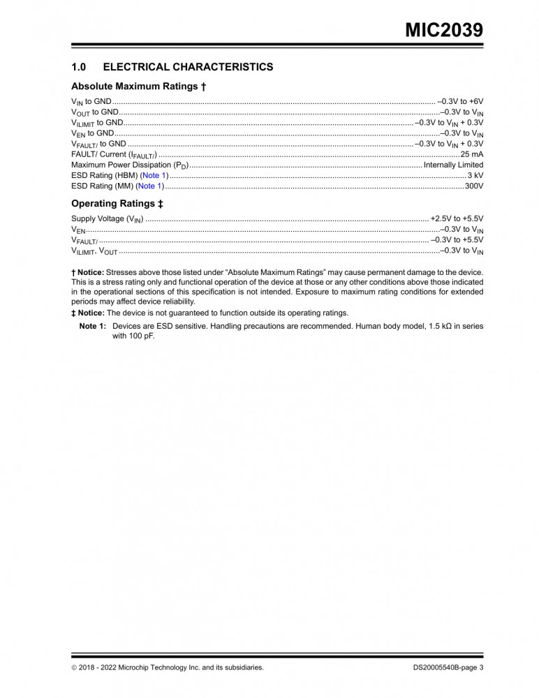 MIC2039 datasheet preview, page 3