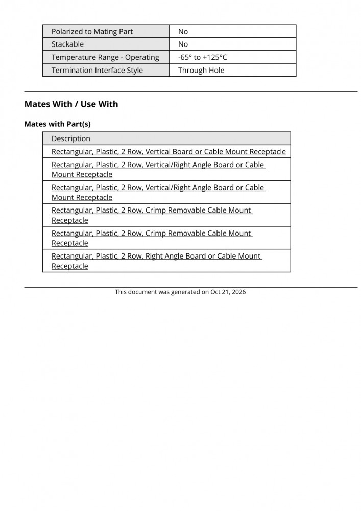 WTA70PD11JT technical document page 3