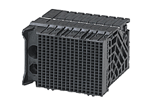 Impact 100 Ohm 6 Pair Right-Angle Daughtercard Receptacle, Left Guided, 16 Columns, 288 Circuits, Plated Through Hole Dimension 0.46mm, Lead-Free for sale