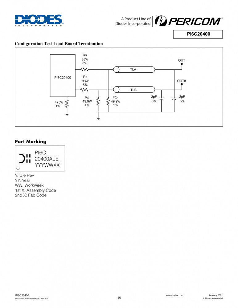 PI6C20400 datasheet page 10