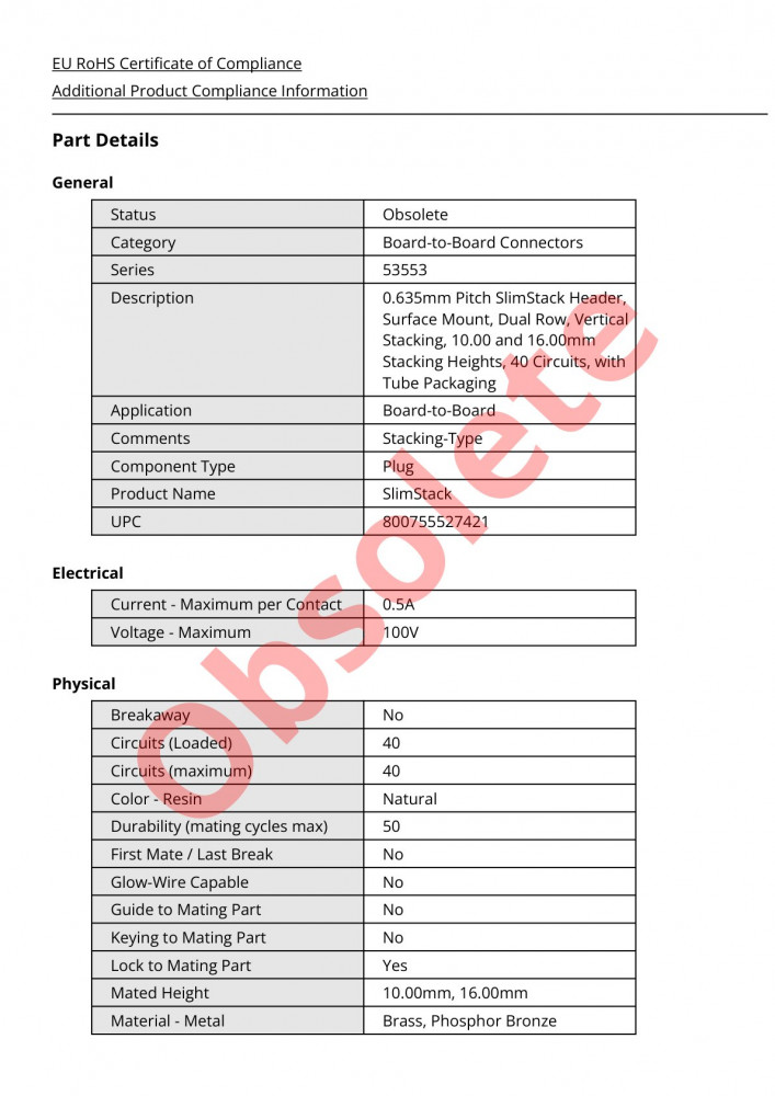 MOLEX 535530409 document preview, page 2