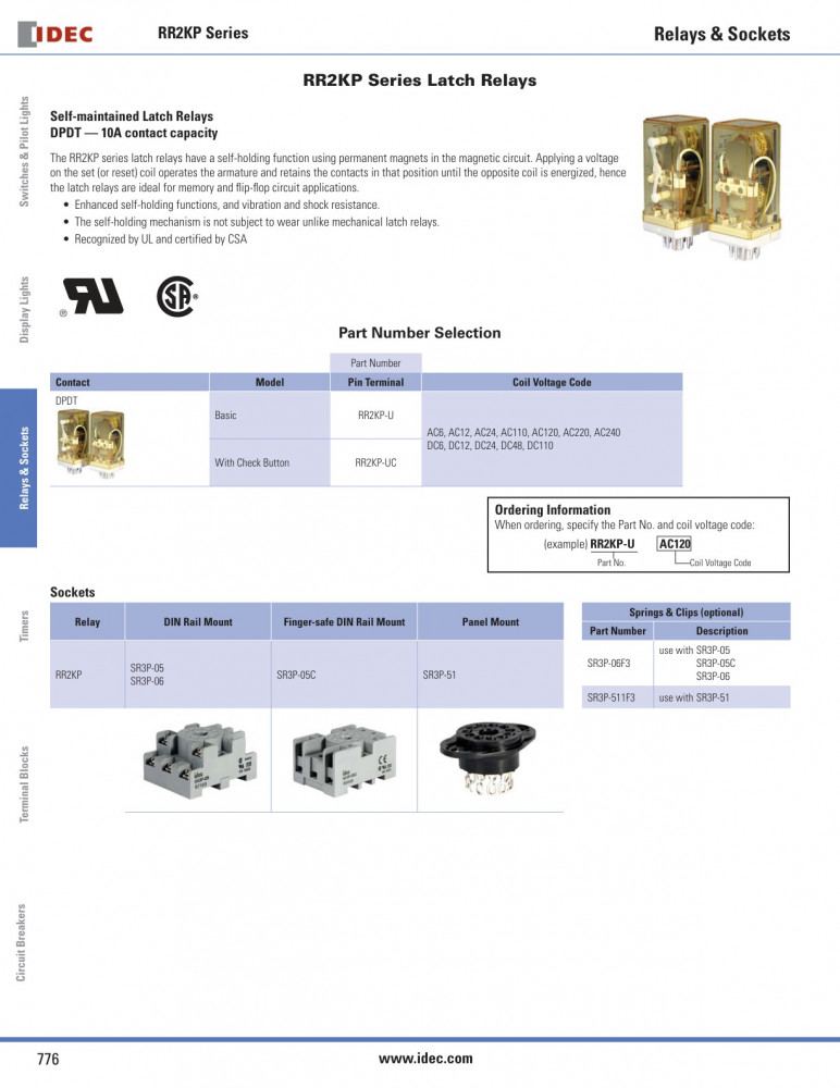 IDEC RR2KP series technical document page 1