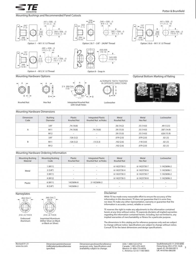 TE Connectivity W54 series document page 3