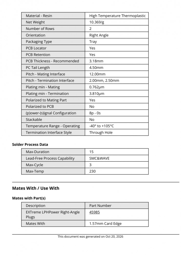 MOLEX 459848913 product documentation image 3
