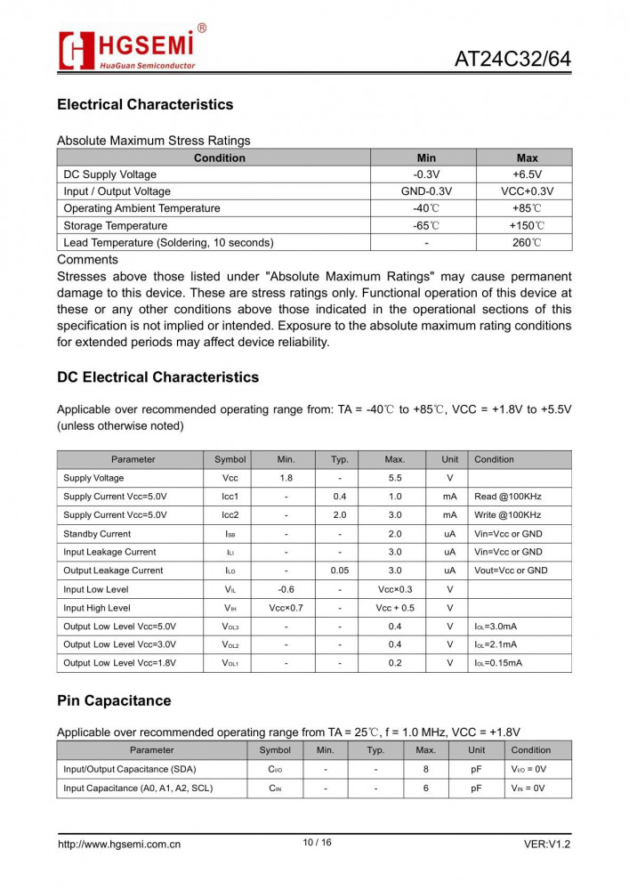 AT24C32M/TR datasheet page 10