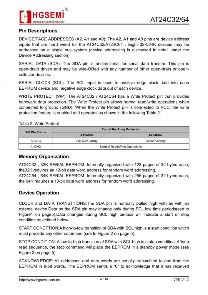 AT24C32M/TR datasheet page 4