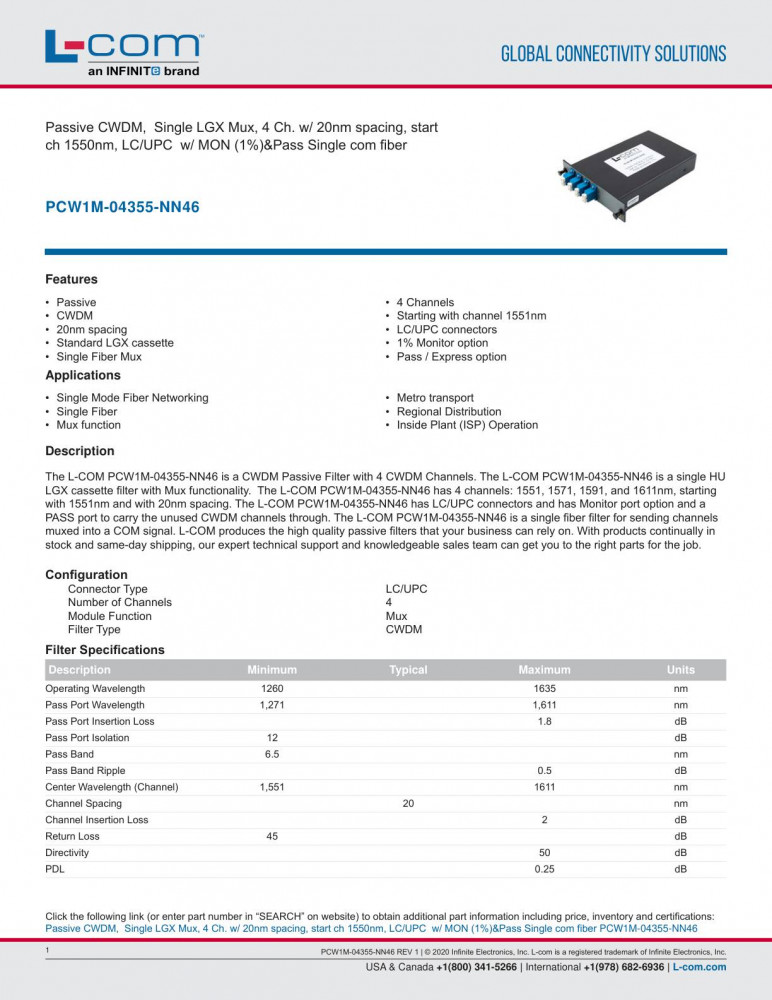 PCW1M-04355-NN46 technical document page 1