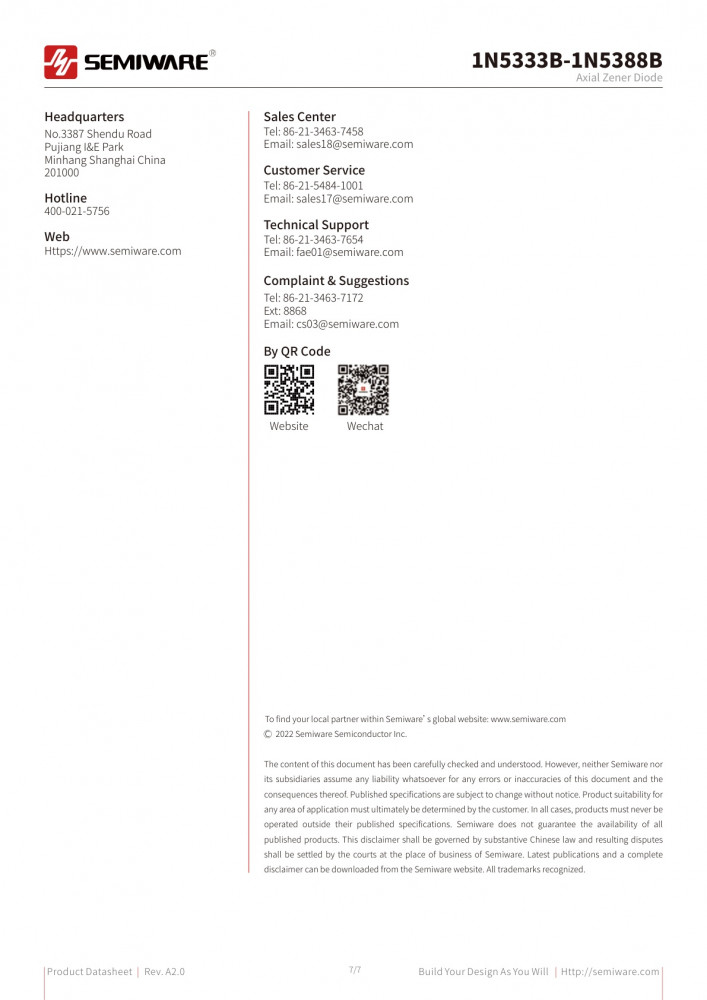 SEMIWARE datasheet page 7
