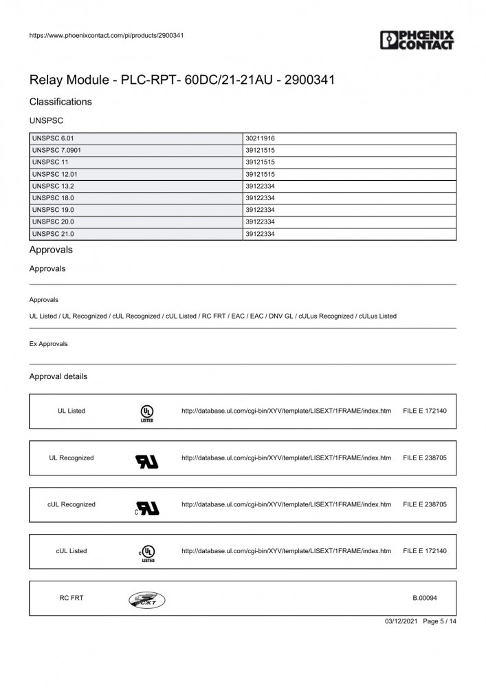 Phoenix Contact 2900341 technical document page 5