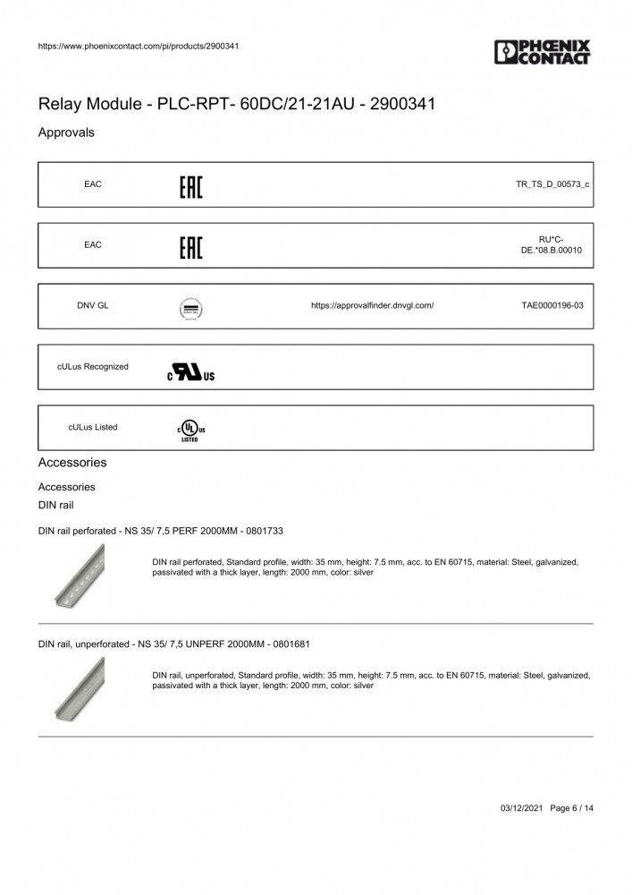 Phoenix Contact 2900341 technical document page 6