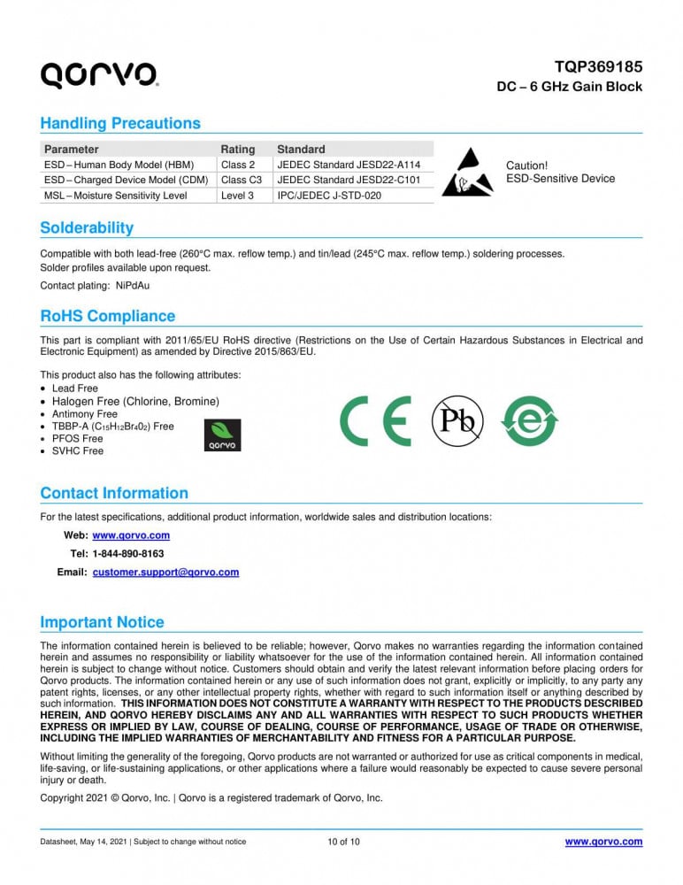TQP369185 datasheet page 10