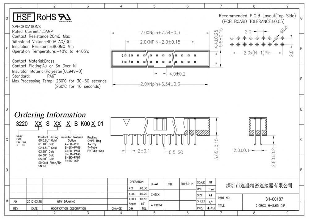 BH-00187 technical specification document