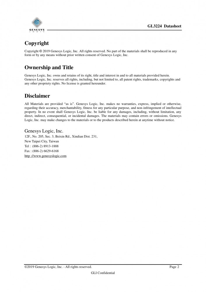 GL3224 datasheet page 2