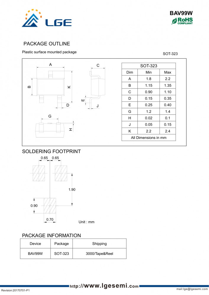 BAV99W datasheet page 3