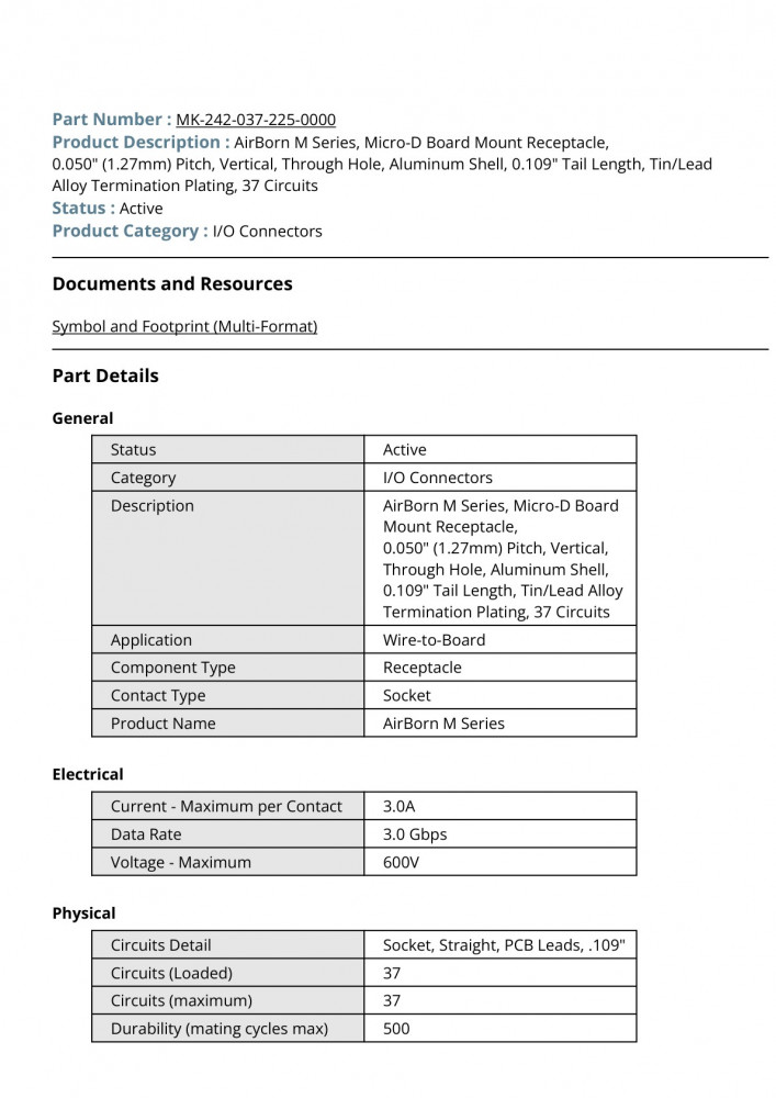 Product document preview, page 1