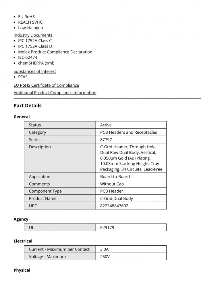 MOLEX 877970045 technical document page 2