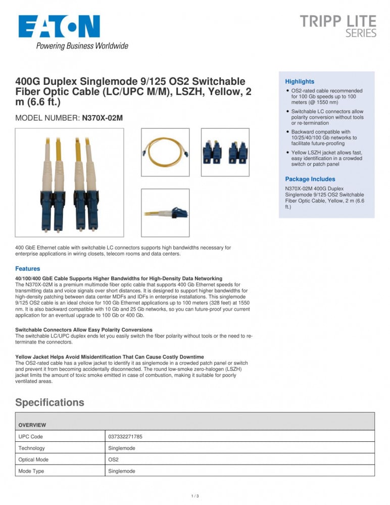 N370X-02M technical document page 1
