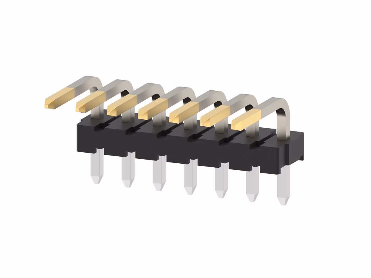 1.00mm, 1.27mm Pitch Slimline Serial ATA Plug for Optical Disk Drive, Vertical, Through Hole, 0.76µm Gold (Au) Plating, with Beveled Metal Pins, Lead-Free
