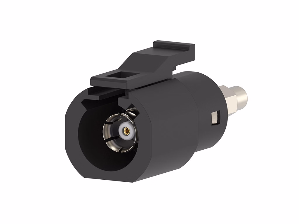 SMC Jack, Straight, Bulkhead Receptacle, PCB, Through Hole, Nut and Lockwasher Included, Brass Body, One Piece Per Bag, 50 Ohms