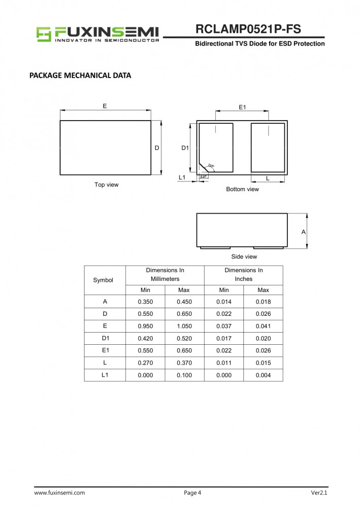 RCLAMP0521P-FS datasheet page 4