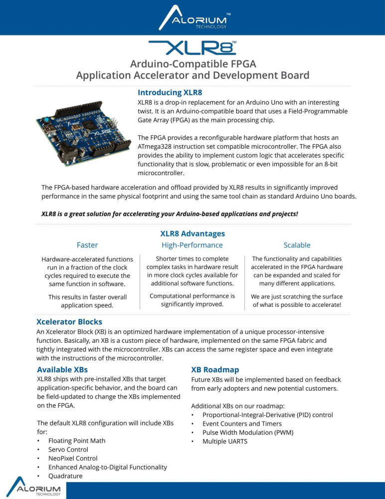 XLR8 technical document page 1