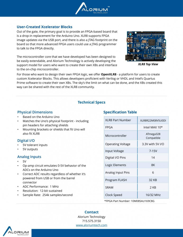 XLR8 technical document page 2