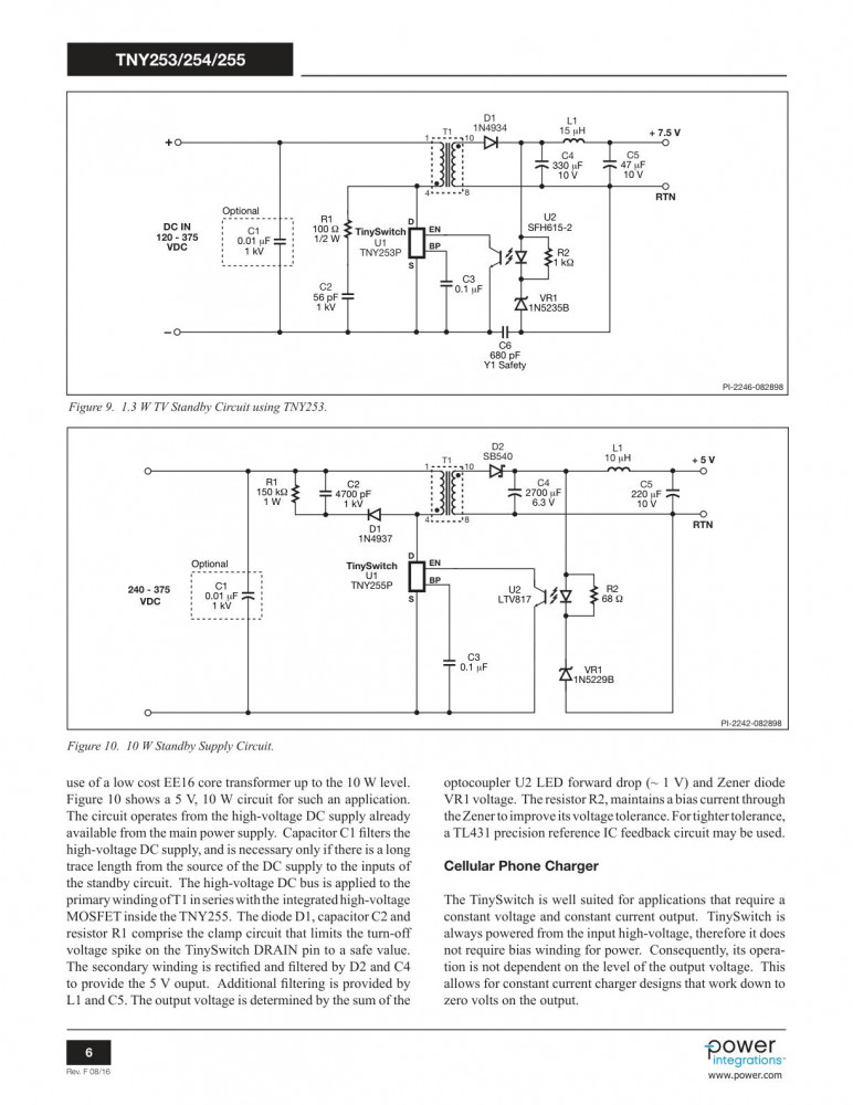 TNY255 datasheet page 6