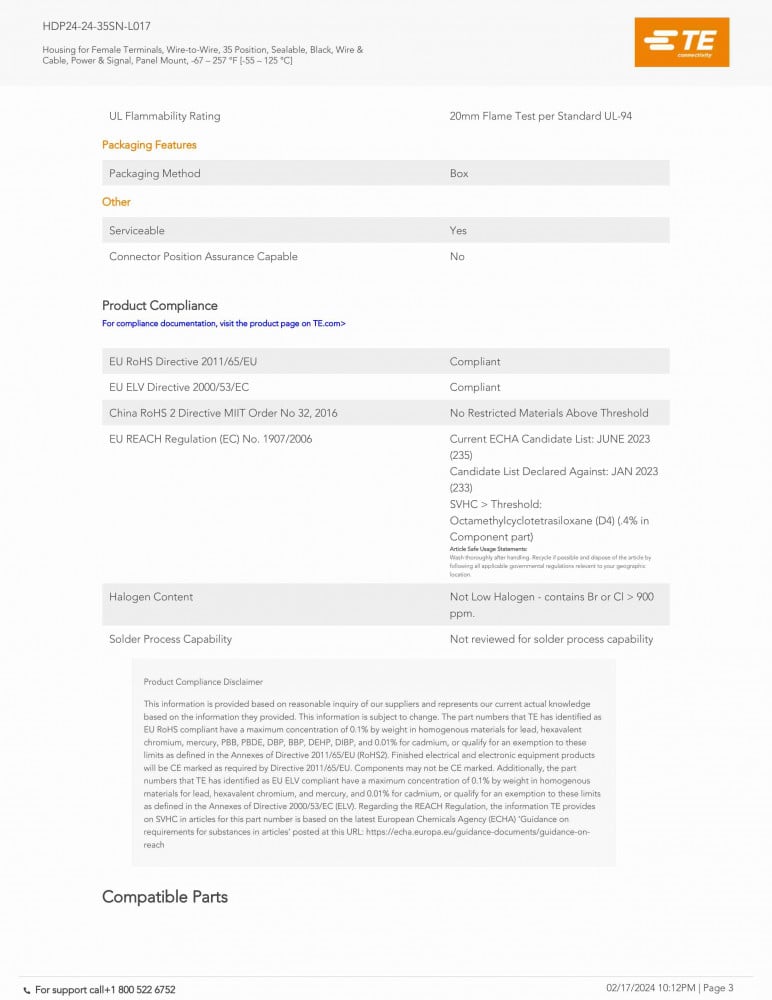 HDP24-24-35SN-L017 product document page 3