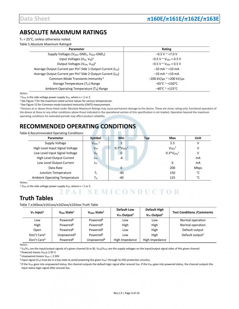 π162E31 datasheet page 4
