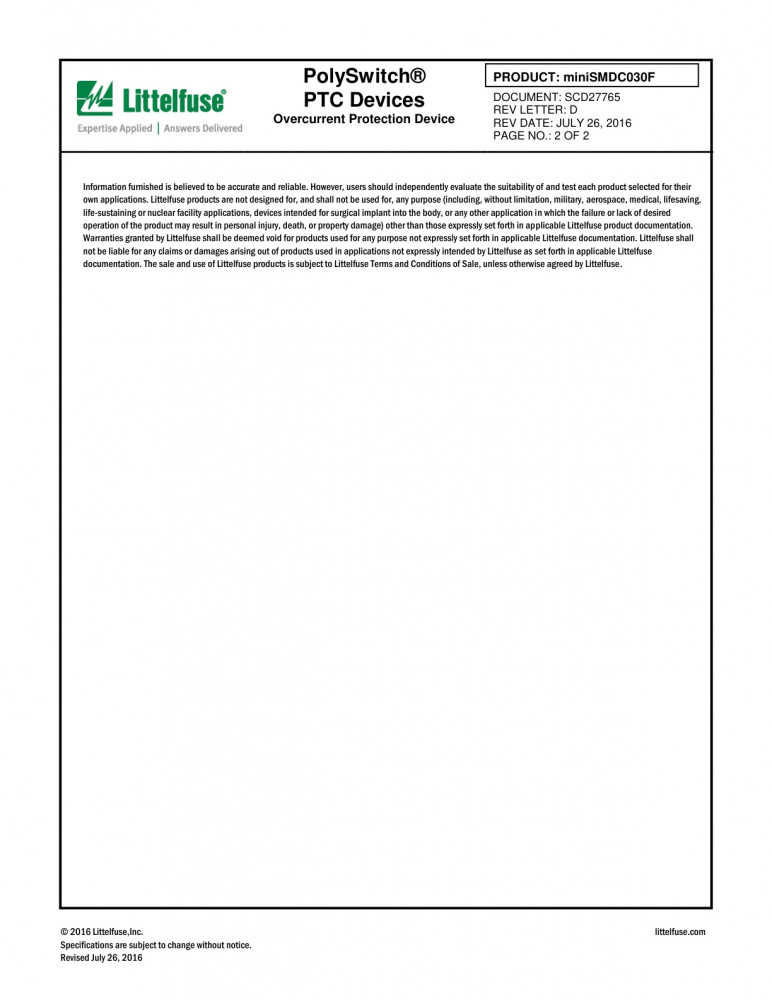 MINISMDC030F-2 specification page 2