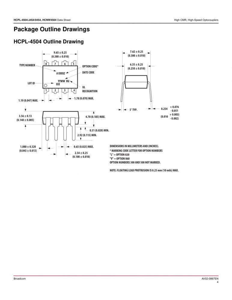 HCPL-0454 datasheet page 4