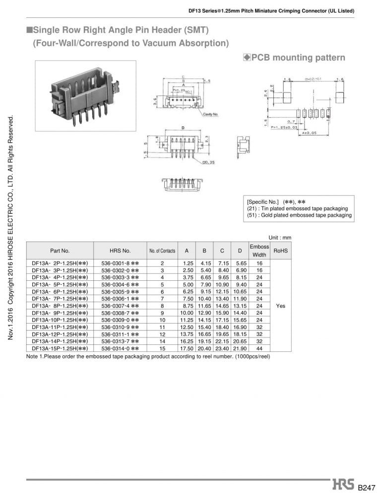HRS DF13 datasheet page 6
