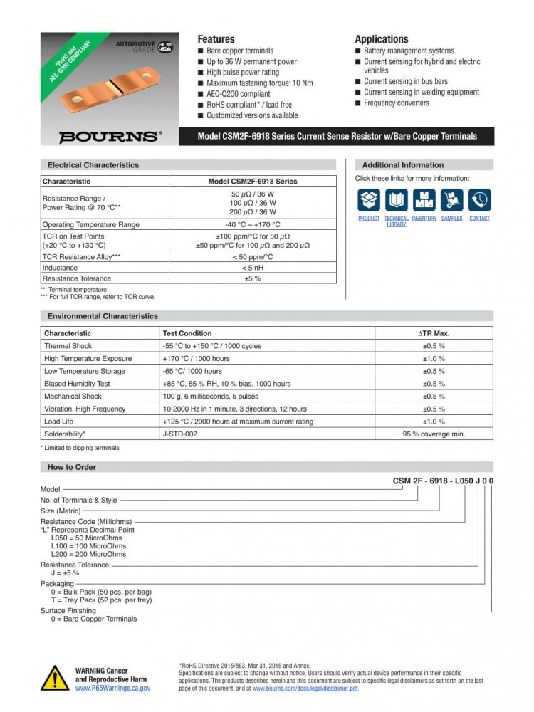 CSM2F-6918 series datasheet page 1