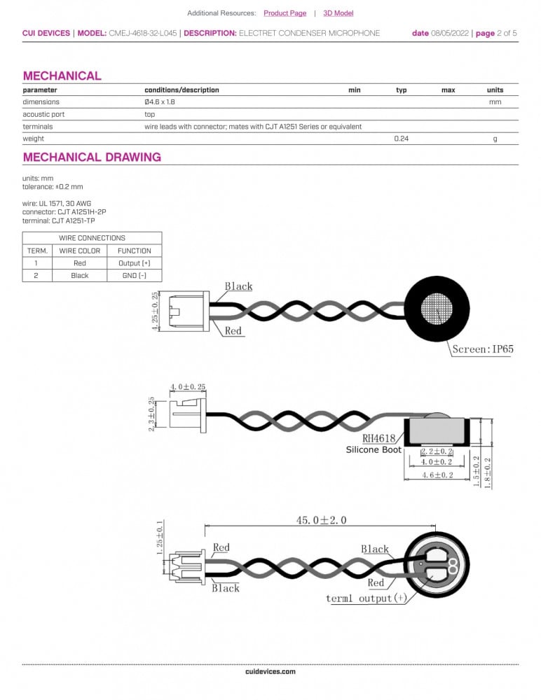 CMEJ-4618-32-L045 datasheet page 2