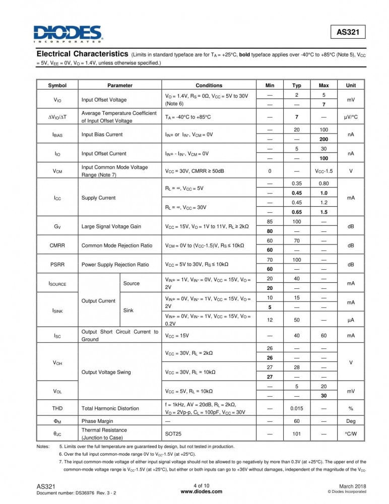 AS321KTR-G1 datasheet page 4