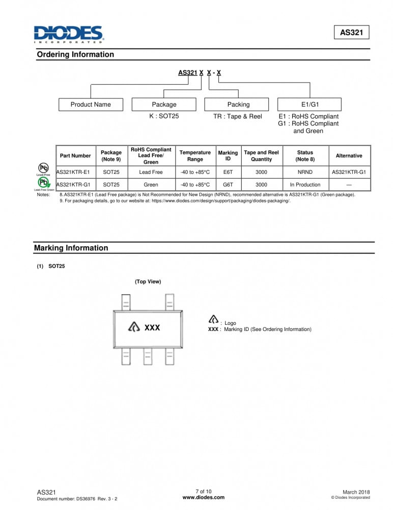 AS321KTR-G1 datasheet page 7