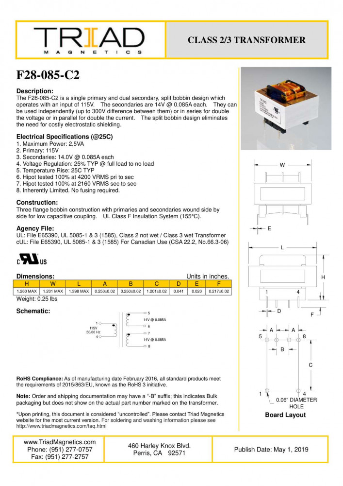 F28-085-C2 product document image