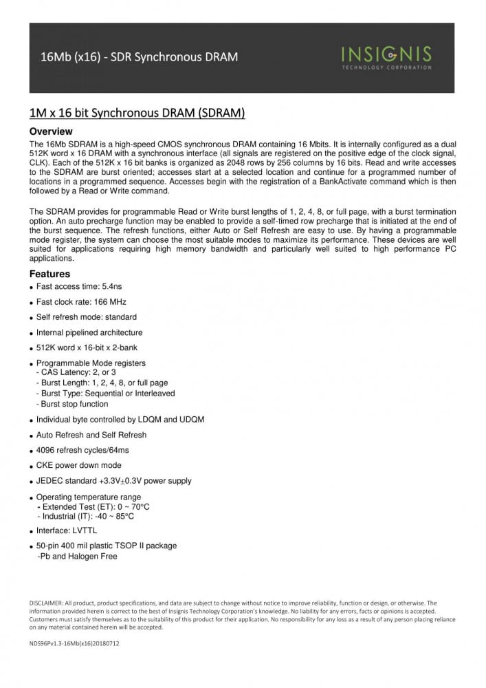 NDS96PT4-16IT datasheet page 1