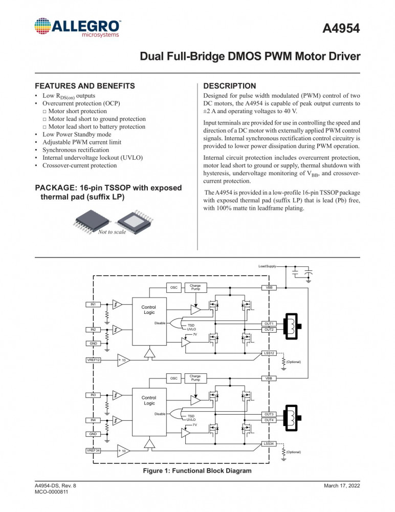 A4954 datasheet page 1