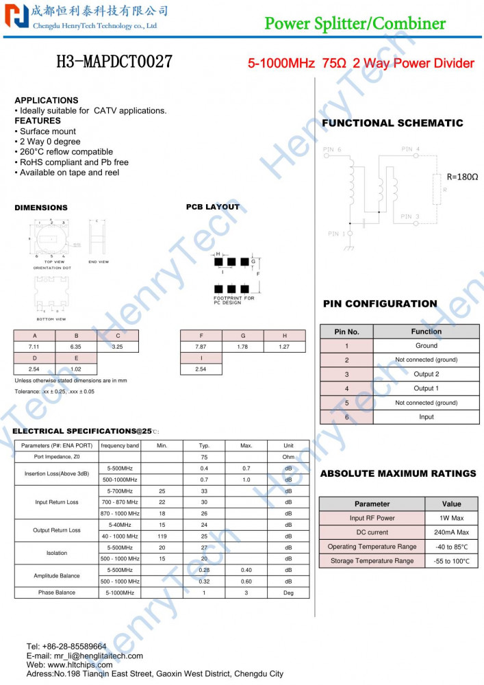 H3-MAPDCT0027 technical document page 1