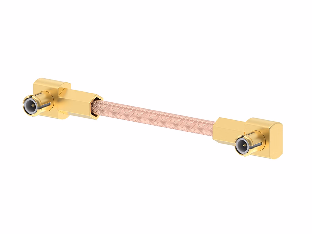 FAKRA SMB Straight Plug Keying Code Z Water Blue to FAKRA SMB Straight Plug Keying Code Z Water Blue on RG-316 Cable, 3000.00mm Length, 50 Ohms
