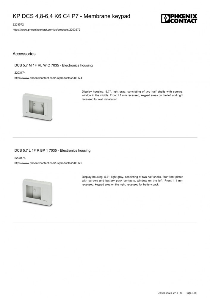 Phoenix Contact 2203572 technical document page 4
