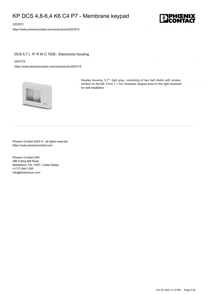 Phoenix Contact 2203572 technical document page 5