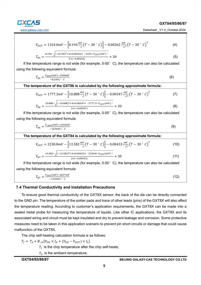 GXT86G datasheet page 9