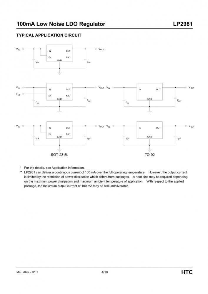 LP2981 datasheet page 4